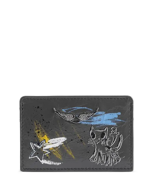 Zadig&Voltaire X Humberto Cruz Zv Pass Leather Card Holder - Road