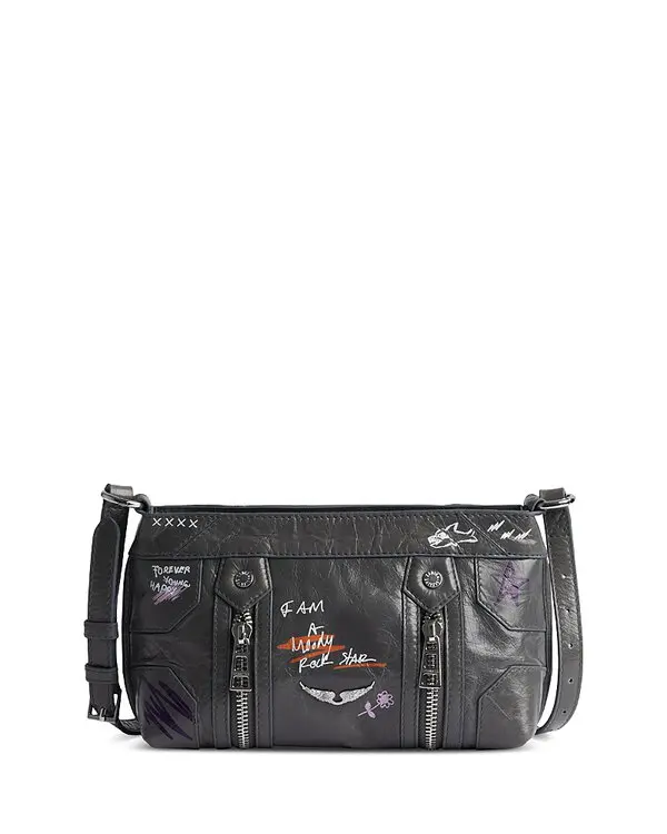 Zadig&Voltaire X Humberto Cruz Sunny Mood Vintage Patent Leather Shoulder Bag - Road