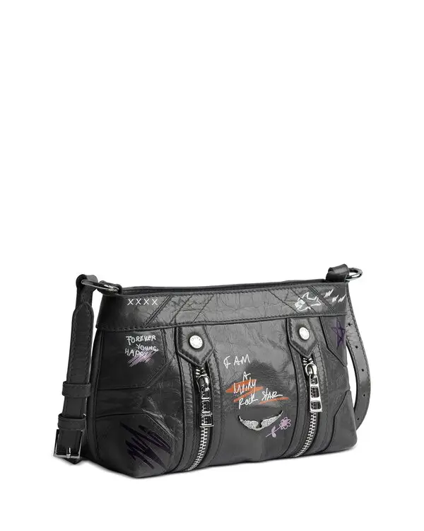 Zadig&Voltaire X Humberto Cruz Sunny Mood Vintage Patent Leather Shoulder Bag - Road