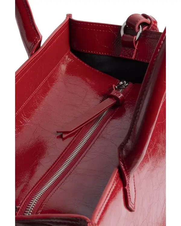 Zadig&Voltaire Angel Crinkled Patent Leather Tote - Power
