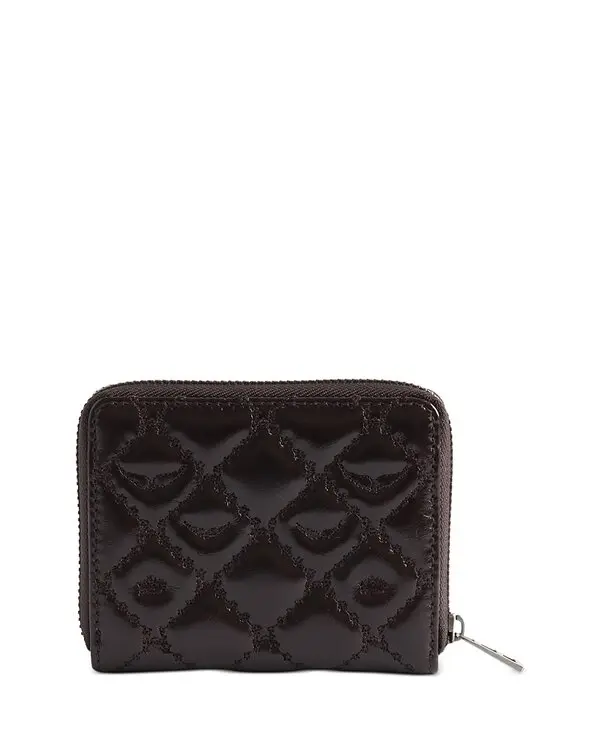 Zadig&Voltaire Mini Zv Vintage Monogram Leather Wallet - Brownie