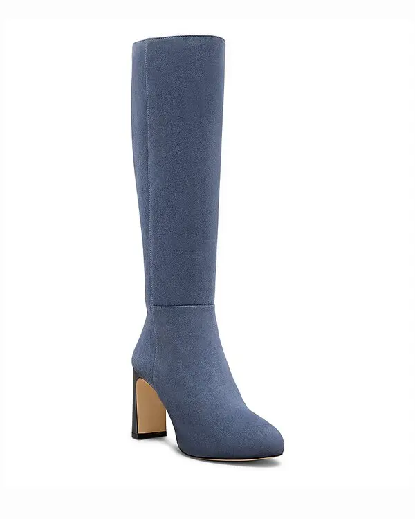 STUART WEITZMAN Babette Platform Zip Boots - Stormy Blue