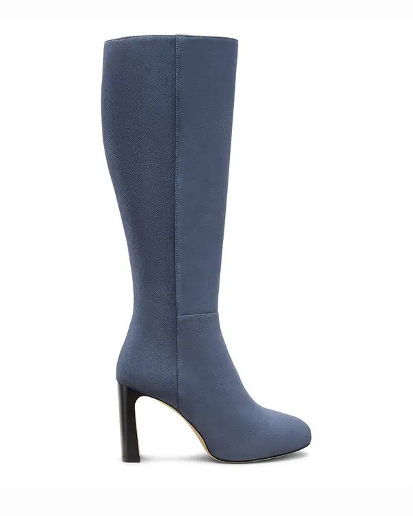 STUART WEITZMAN Babette Platform Zip Boots - Stormy Blue