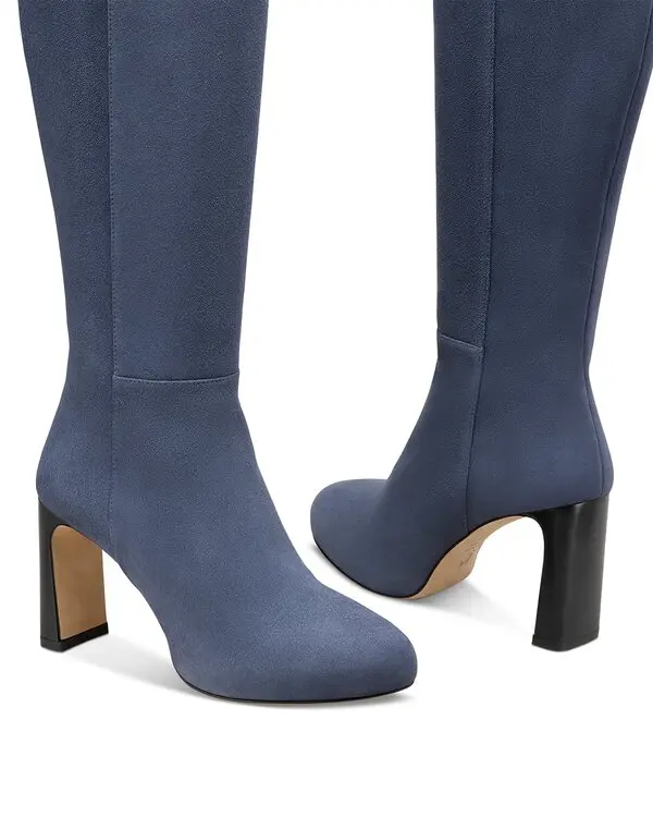 STUART WEITZMAN Babette Platform Zip Boots - Stormy Blue