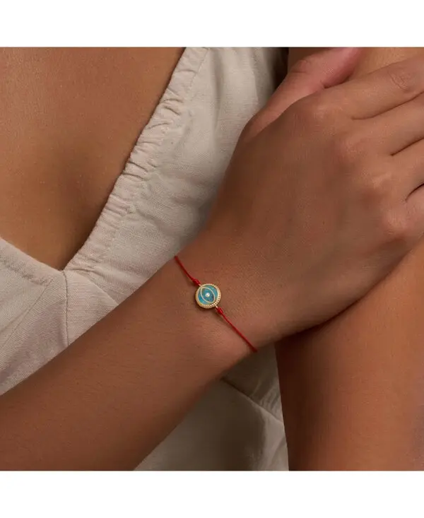 KARMA AND LUCK Universal Harmony Turquoise Evil Eye Red String Bracelet