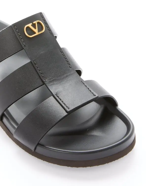 Valentino Garavani Leather Sandals - Black