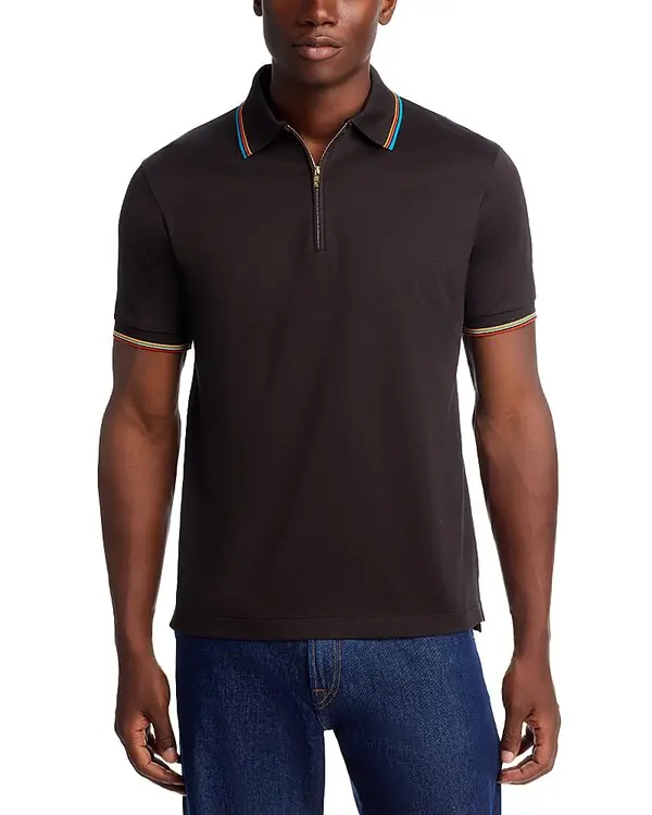 Paul Smith Striped Detail Polo Shirt - Mud
