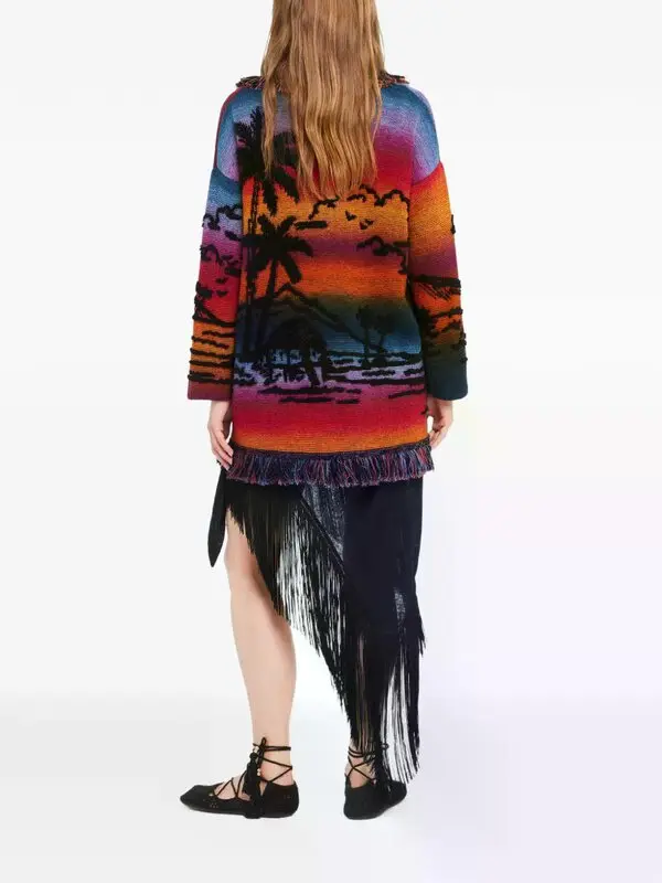 Alanui Sunset Stories Fringed Cardigan-coat