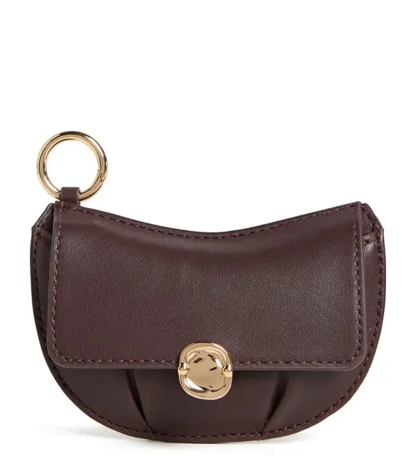 Claudie Pierlot Leather Coin Purse - Purple