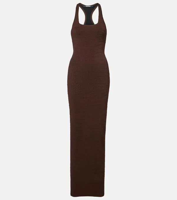 Jacquemus Jersey Maxi Dress - Brown