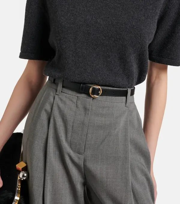 Jacquemus Leather Belt - Black
