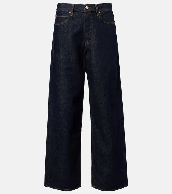 FRAME X Amelia Gray Detour Wide-leg Jeans - Black