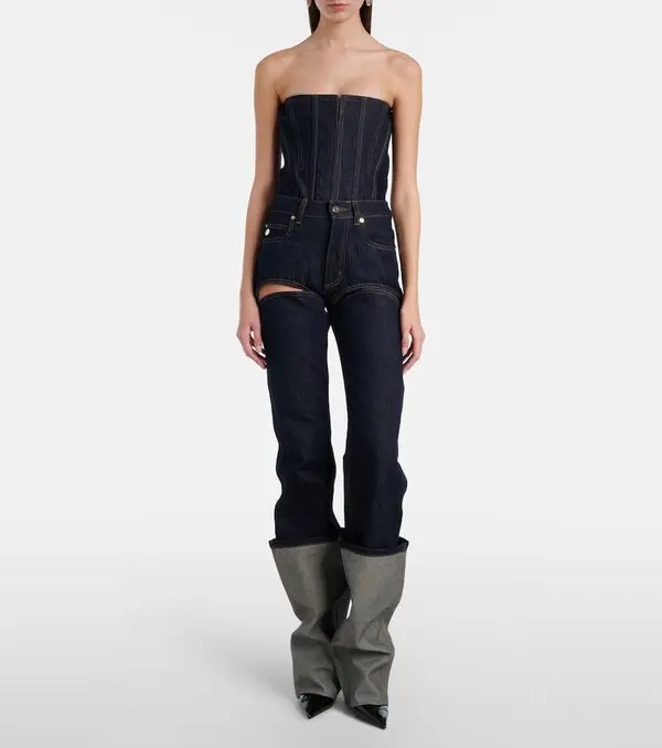 JEAN PAUL GAULTIER Cutout Straight Jeans