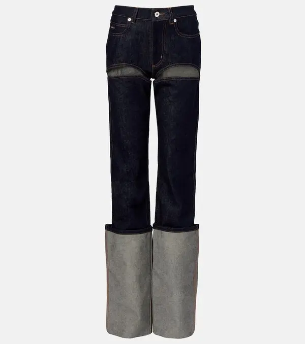 JEAN PAUL GAULTIER Cutout Straight Jeans - Blue