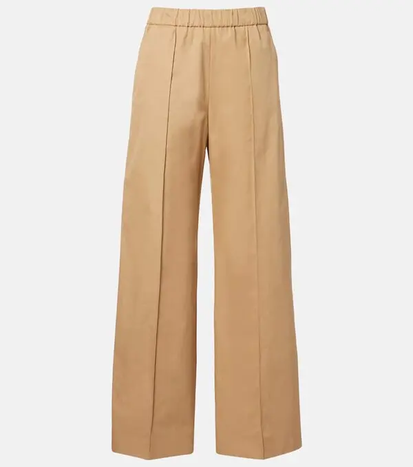 JIL SANDER Cotton Drill Wide-leg Pants
