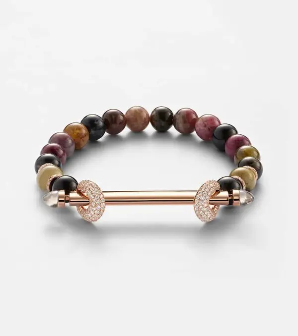 ANANYA Chakra 18kt Rose Bracelet With Gemstones - Gold