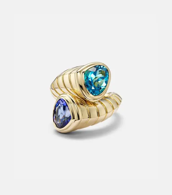Marina B Toi Et Moi Ring With Topaz And Tanzanite - Gold