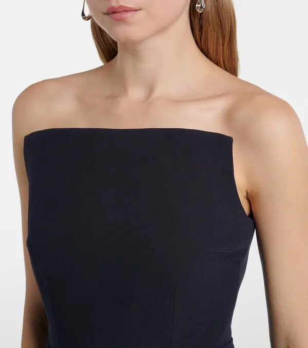 Safiyaa Carter Crêpe Bustier Gown