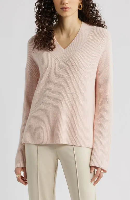 Nordstrom Relaxed Fit Wool & Cashmere Sweater - Pink Wisp