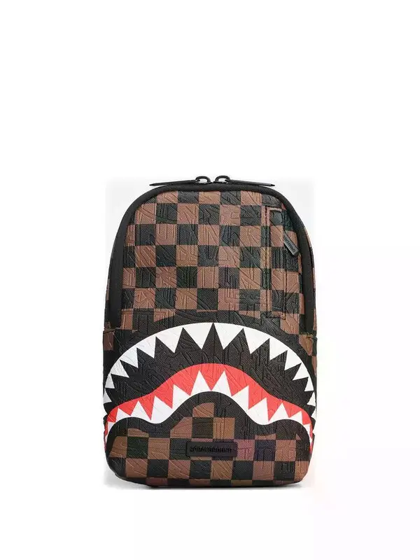 SPRAYGROUND Check 2 Shark Shoulder Bag - Brown