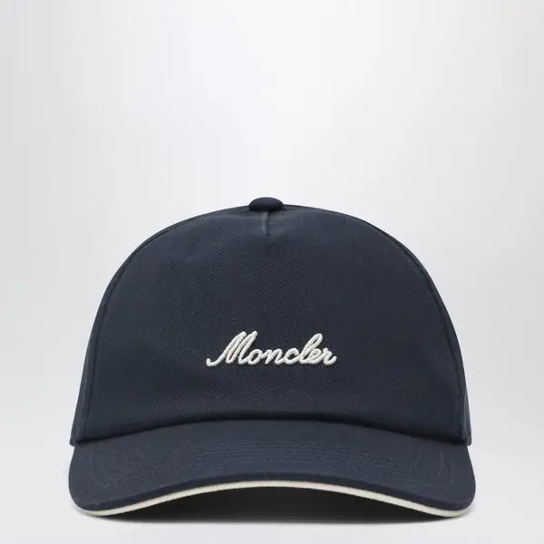 Moncler Baseball Cap With Embroidered Logo - Blue