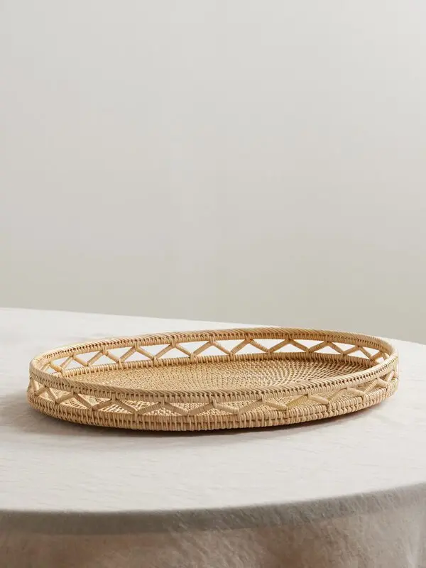 CABANA Sabbia Medium Rattan Tray - Brown