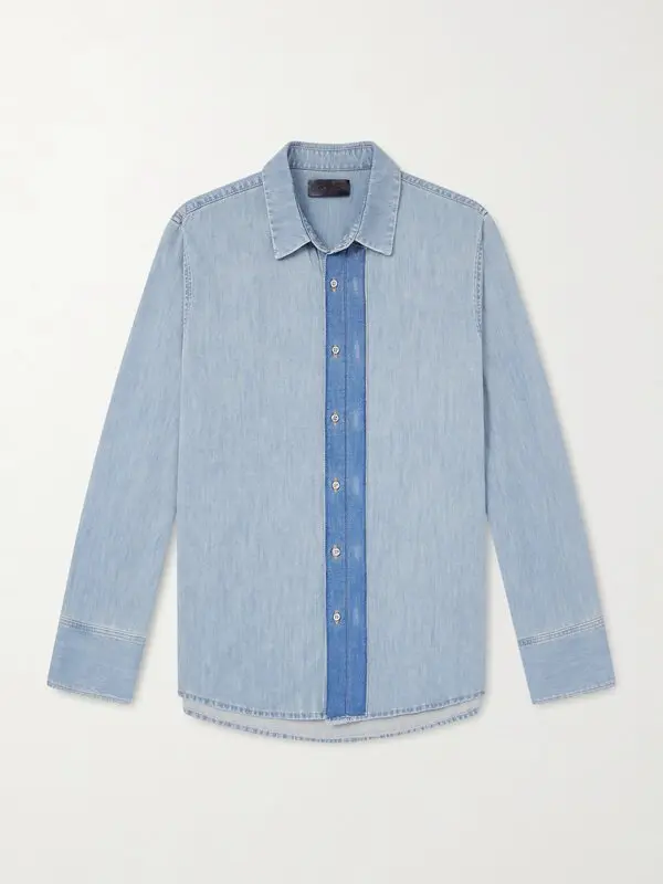 424 Hoorsenbuhs Two-tone Denim Shirt