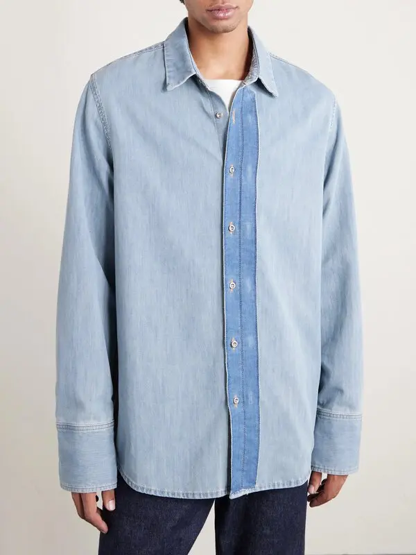 424 Hoorsenbuhs Two-tone Denim Shirt