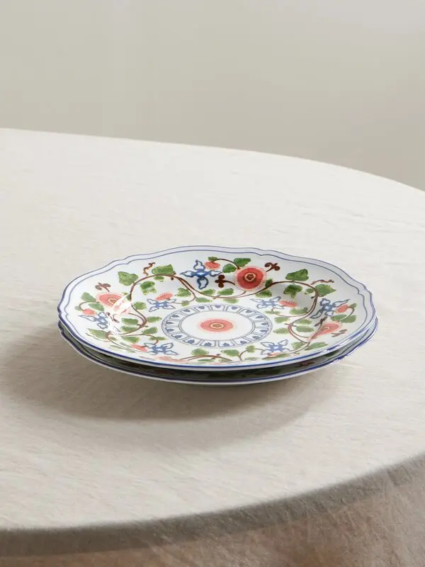 CABANA Ginori Martina Porcelain Dinner Plates Set Of Two - Multi