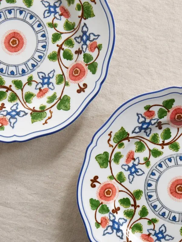 CABANA Ginori Martina Porcelain Dinner Plates Set Of Two - Multi