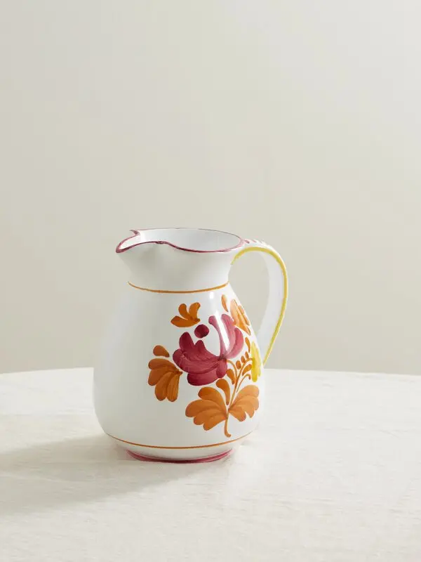 CABANA Blossom Painted Ceramic Jug - Multi