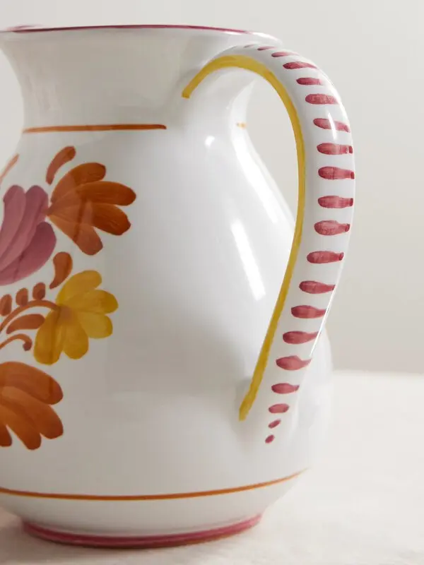 CABANA Blossom Painted Ceramic Jug