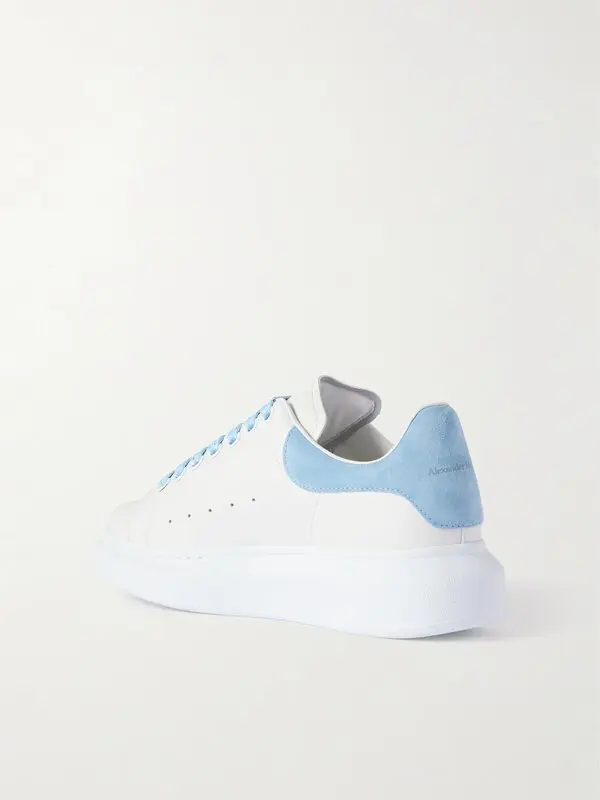 Alexander McQueen Oversized-sole Leather Sneakers - Blue
