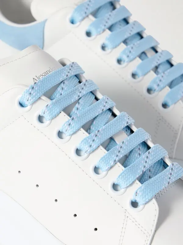Alexander McQueen Oversized-sole Leather Sneakers - Blue