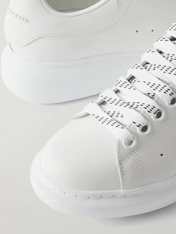 Alexander McQueen Leather Exaggerated-sole Sneakers