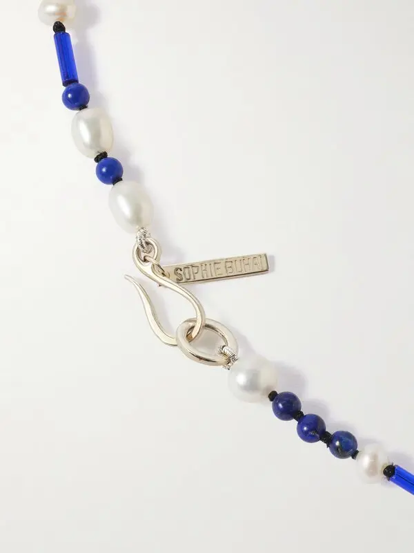 SOPHIE BUHAI Nile Silver, Lapis Lazuli, Pearl And Glass Beaded Necklace
