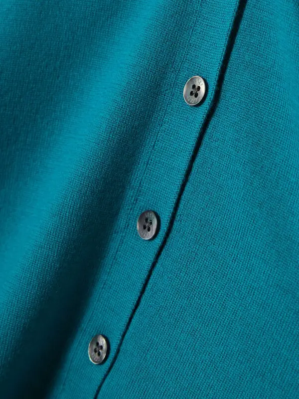 LESET James Merino Wool Cardigan - Turquoise