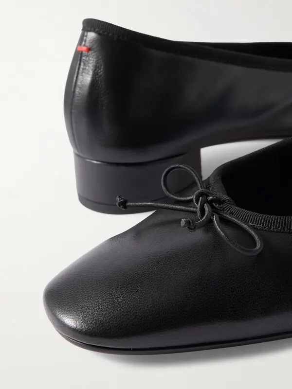 AeydĒ Onda Bow-detailed Leather Pumps - Black