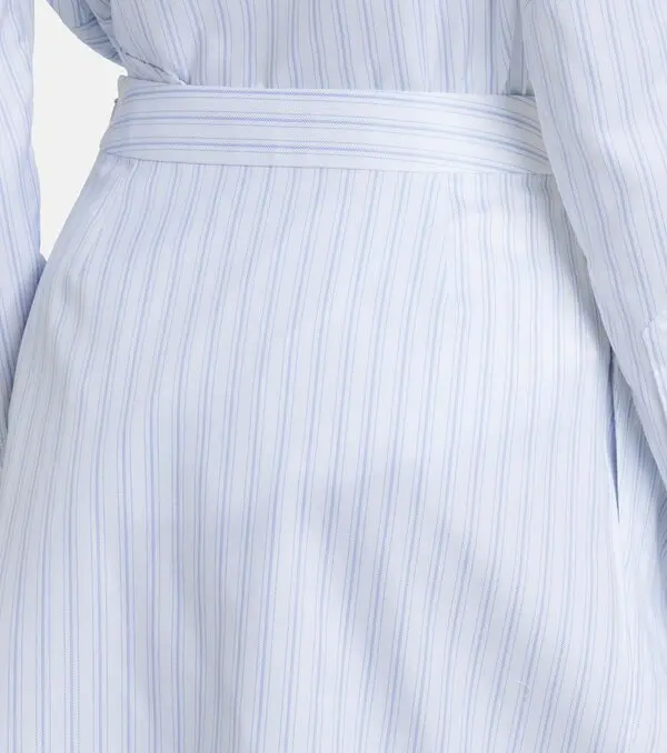 JW Anderson Striped Draped Cotton Poplin Miniskirt