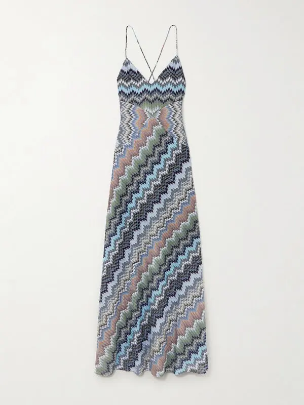 Missoni Crochet-knit Maxi Dress - Blue