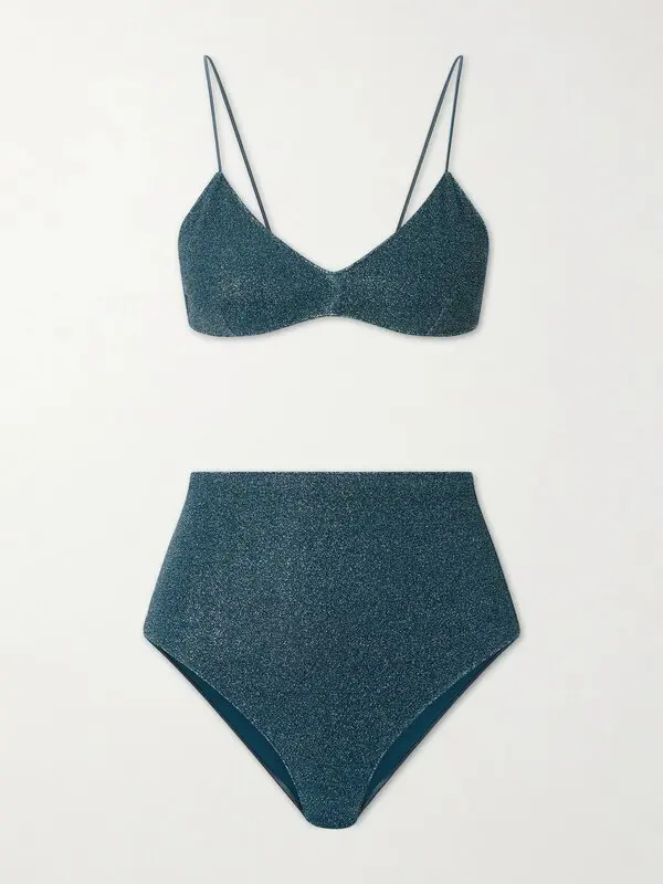 Oseree Lumière Lurex Bikini - Blue
