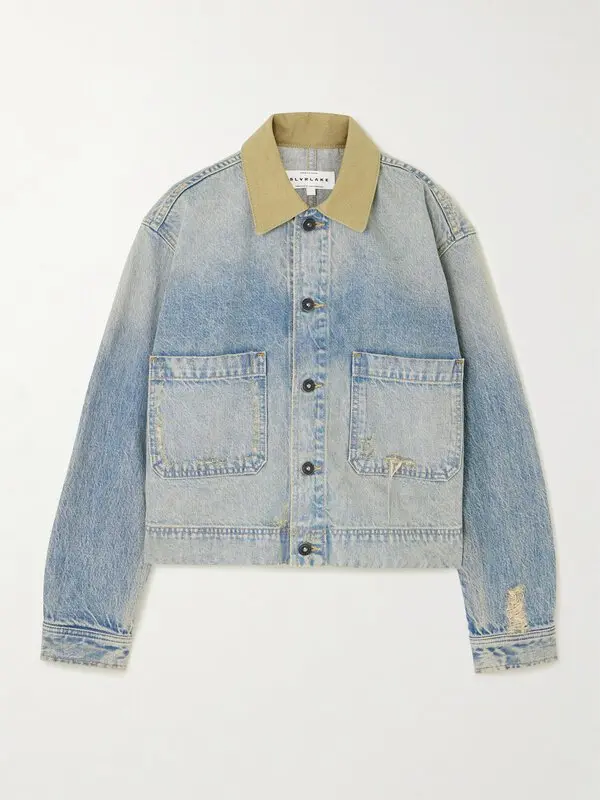 SLVRLAKE Thompson Canvas-trimmed Denim Jacket