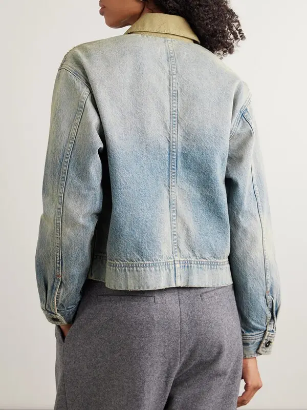 SLVRLAKE Thompson Canvas-trimmed Denim Jacket