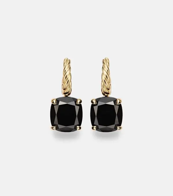 David Yurman Marbella Drop Earrings With Onyx - Gold