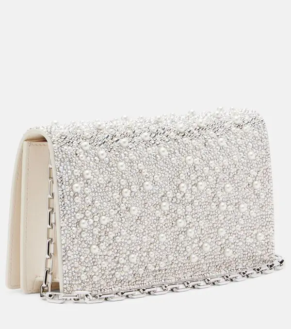 CHRISTIAN LOUBOUTIN Bettina Embellished Leather Clutch