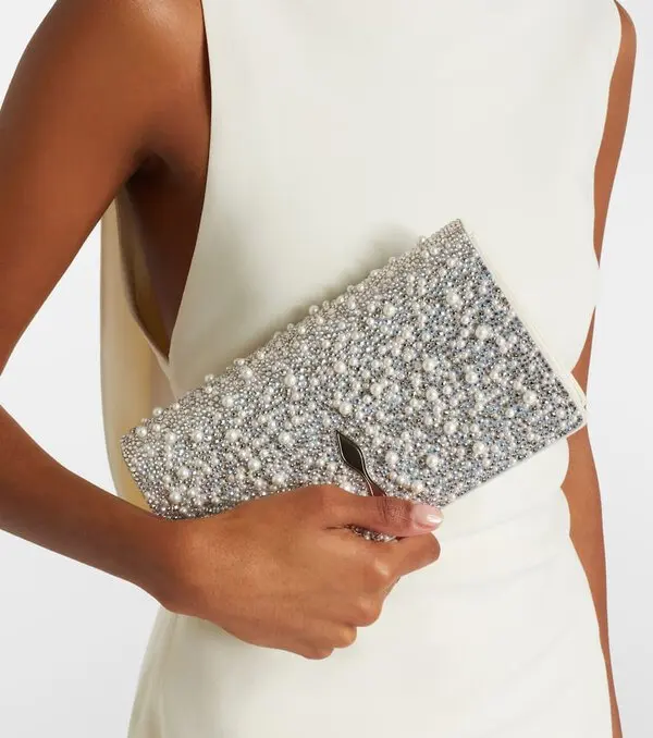 CHRISTIAN LOUBOUTIN Bettina Embellished Leather Clutch