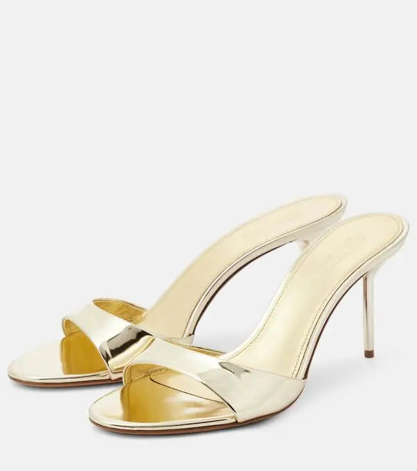 Paris Texas Lidia Metallic Leather Mules