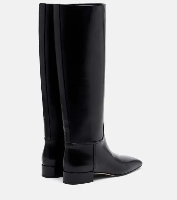 CHRISTEN Classic Square Leather Knee-high Boots