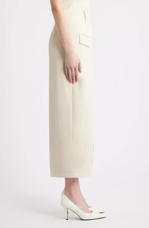 Oddmuse Tailored Midi Trouser Skirt - Oat