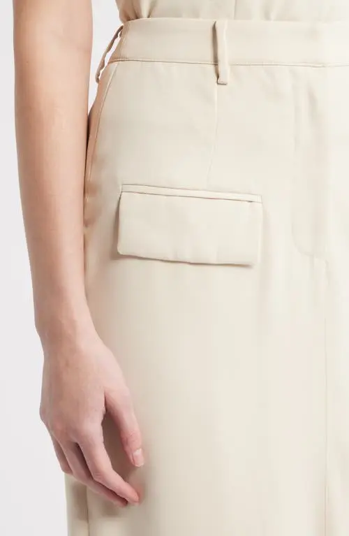 Oddmuse Tailored Midi Trouser Skirt - Oat